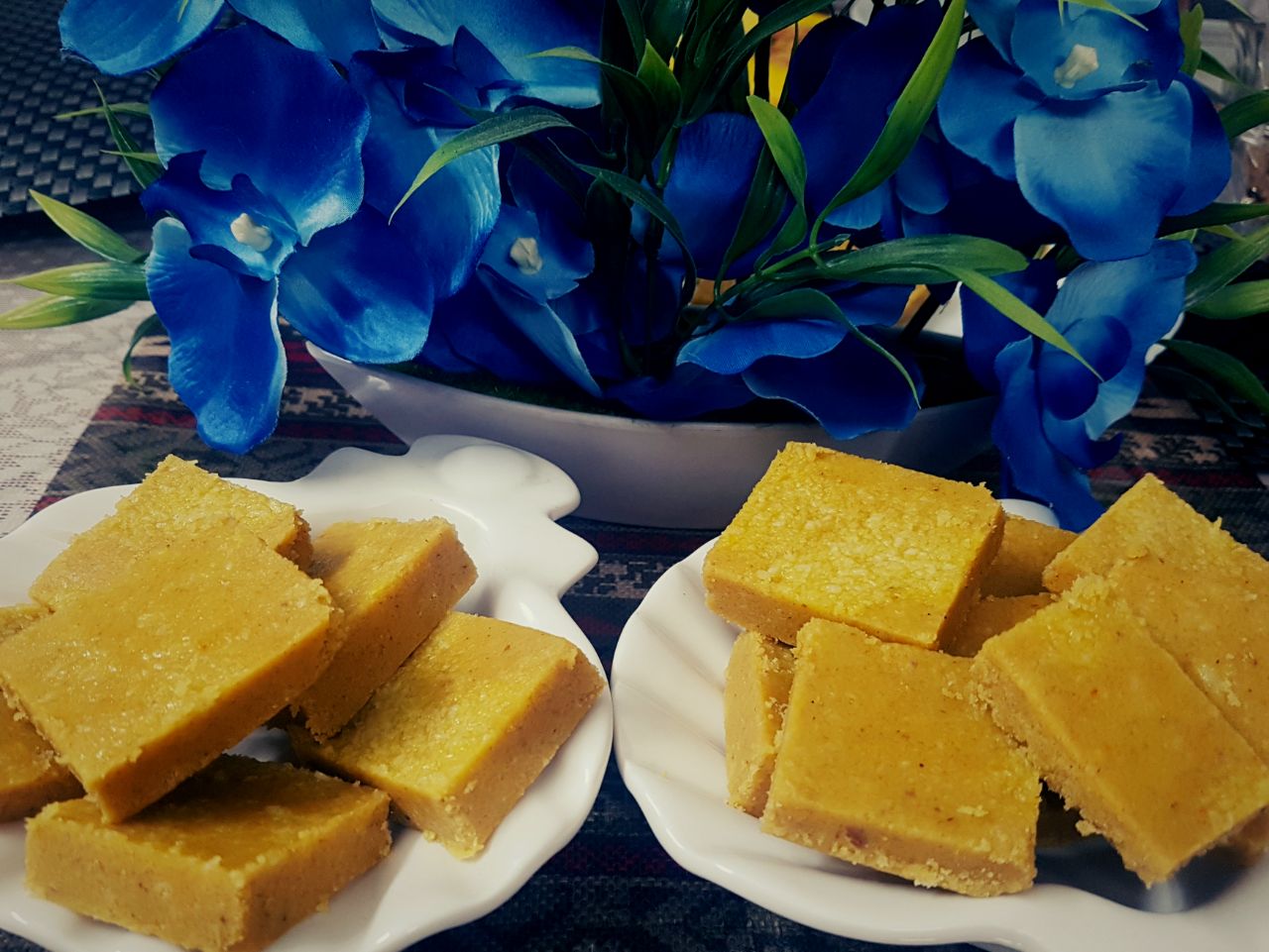 Moong daal besan burfi