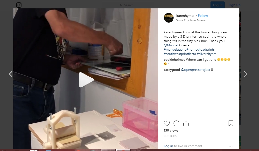 Desert Triangle Print Carpeta: 3D Printed Printing Press