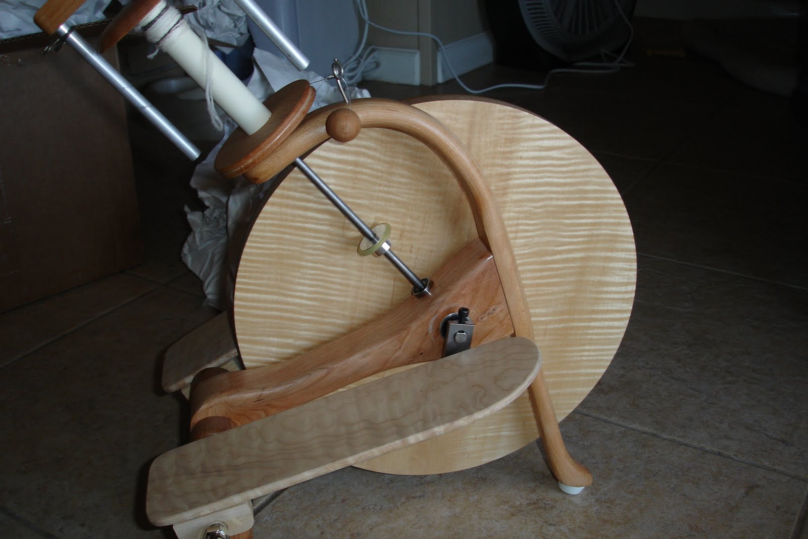 One Planet Yarn and Fiber: Now Where Was I? Oh! My New Pocket Wheel!