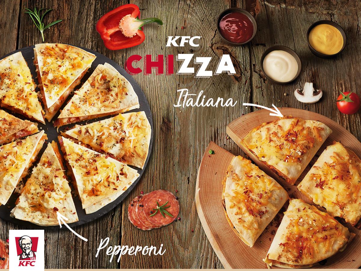 kavoniho žrádlo: Chizza Pepperoni a Chizza Italiana, KFC