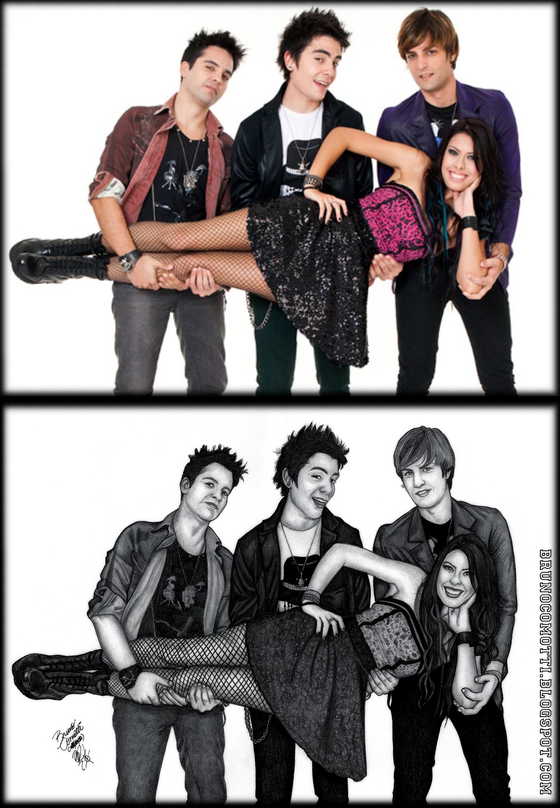 Bruno Comotti Artes: Encomenda: Retrato da banda CW7