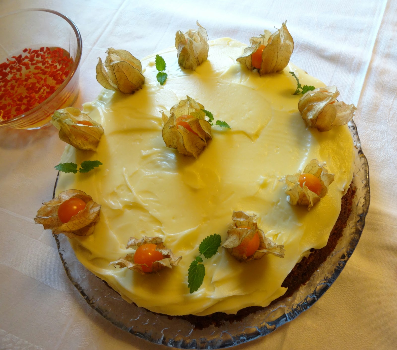 Edels Mat : Gulrotkake med ostekrem ♥ Servert med chili & honning topping ♥