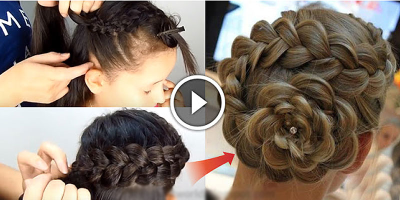 Learn - How To Create Flower Braid Hairstyle, See Tutorial - The ...