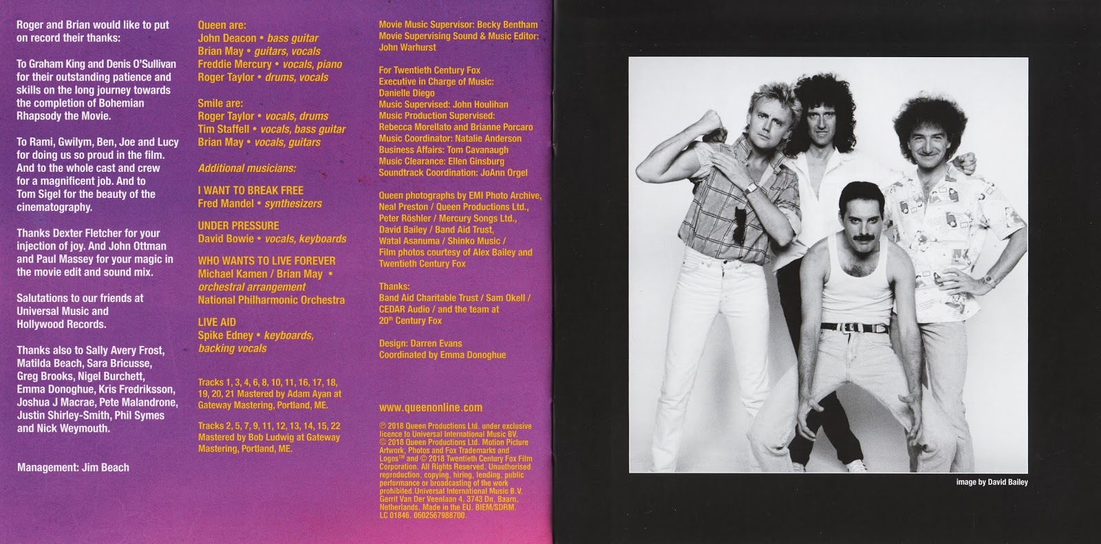 2018 Bohemian Rhapsody. The Original Soundtrack - Queen - Rockronología