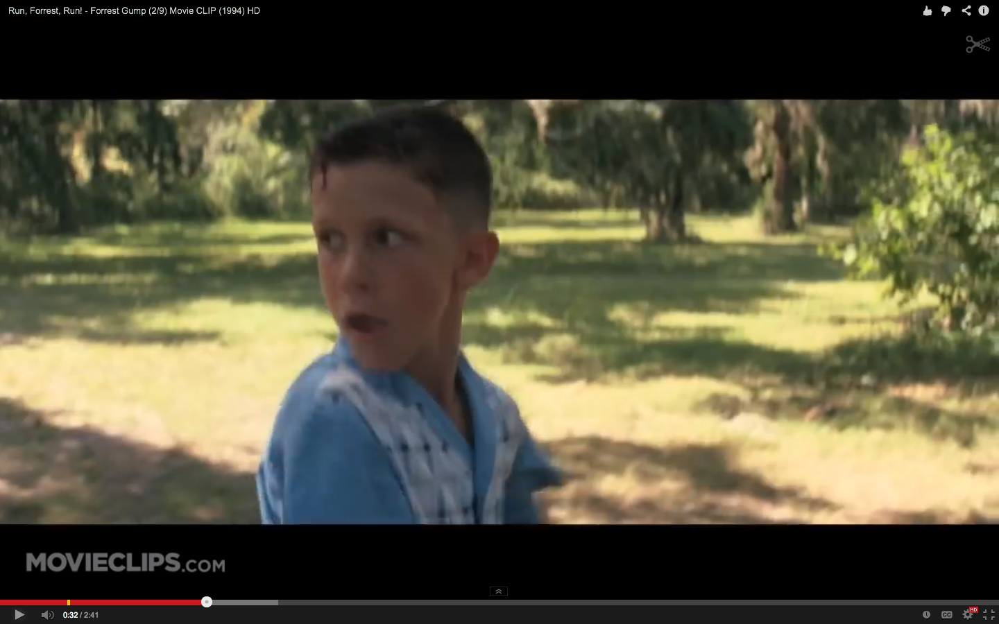 Maci Arms TCF 312: Midterm Blog Post: "Run Forrest Run!" Scene Analysis