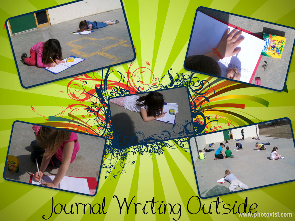 Miss Wells Kinder Stars: Journal Writing Outside