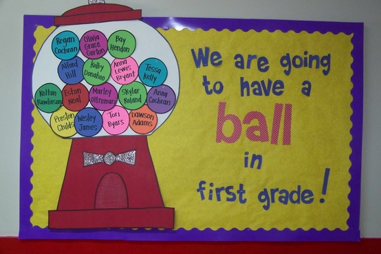 Best Bulletin Board Ideas: Wel-Gum to "..." Grade!
