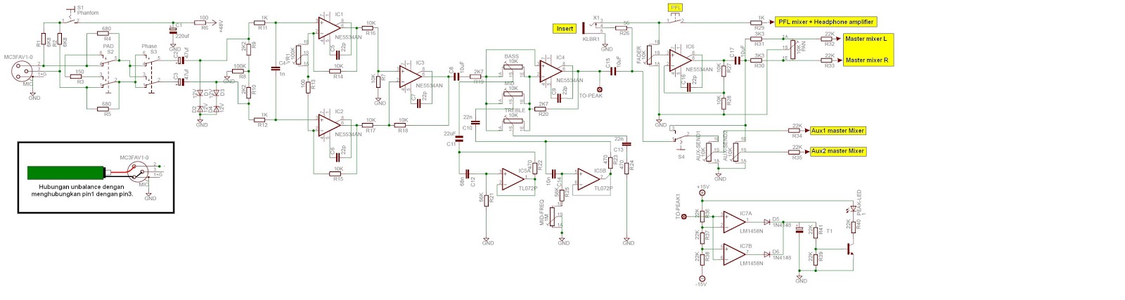 skema elektronik: skema mixer