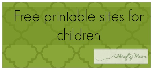 Favorite Free Printable sites for children