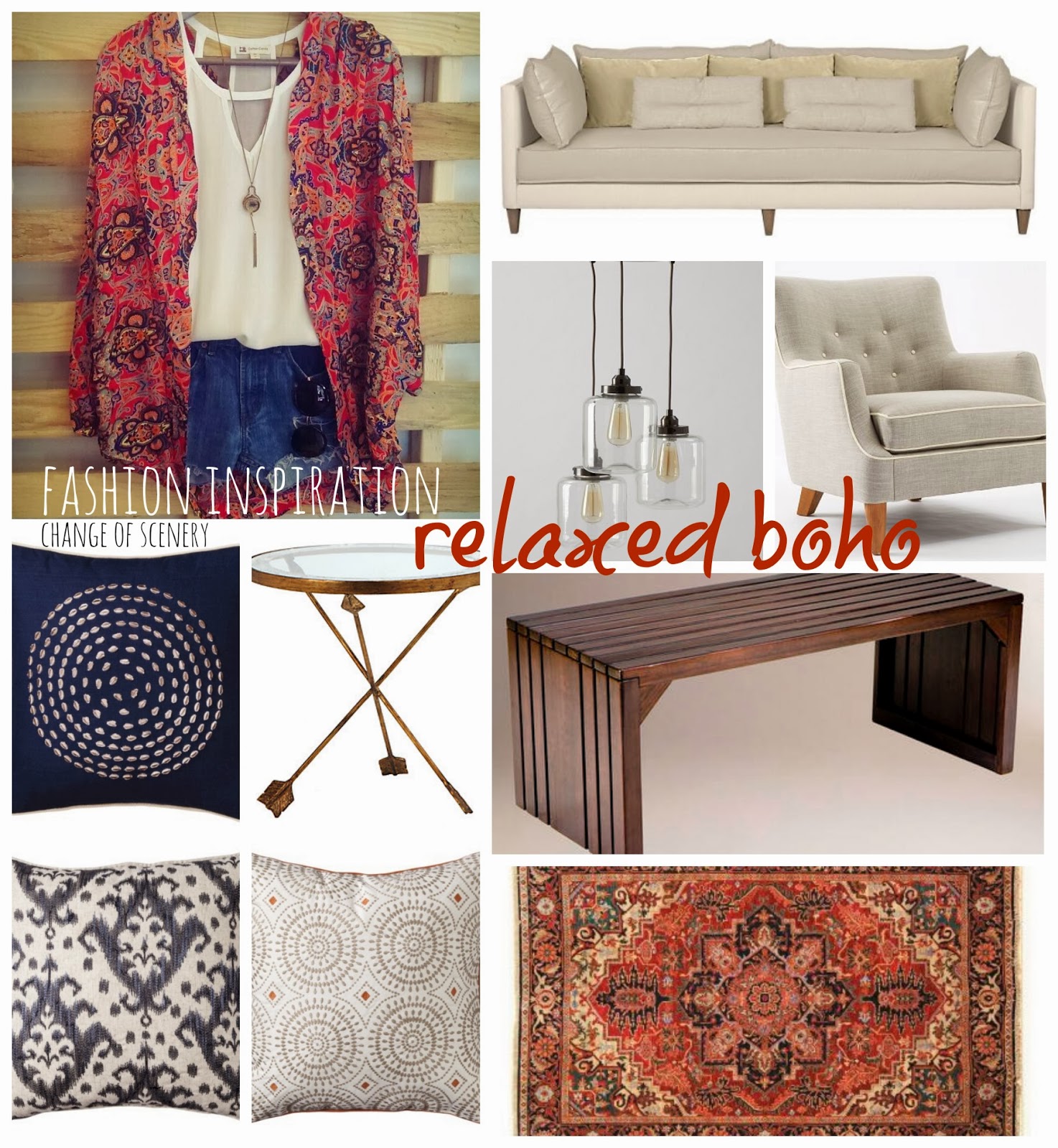 change of scenery: fashion inspiration: relaxed boho living room.