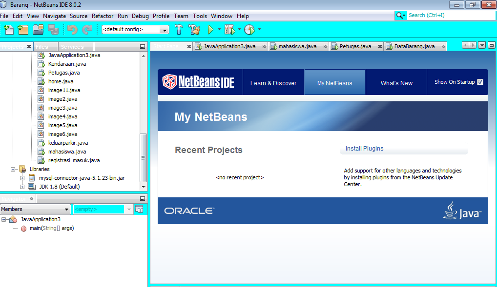 Untuk membuat projek baru cukup dengan memilih FILE - NEW PROJECT