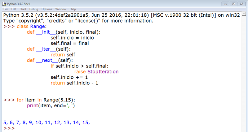 APRENDER A PROGRAMAR CON PYTHON: ITERATORS