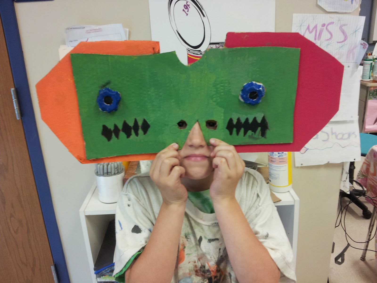 Ms. Shook Land: Cardboard Masks