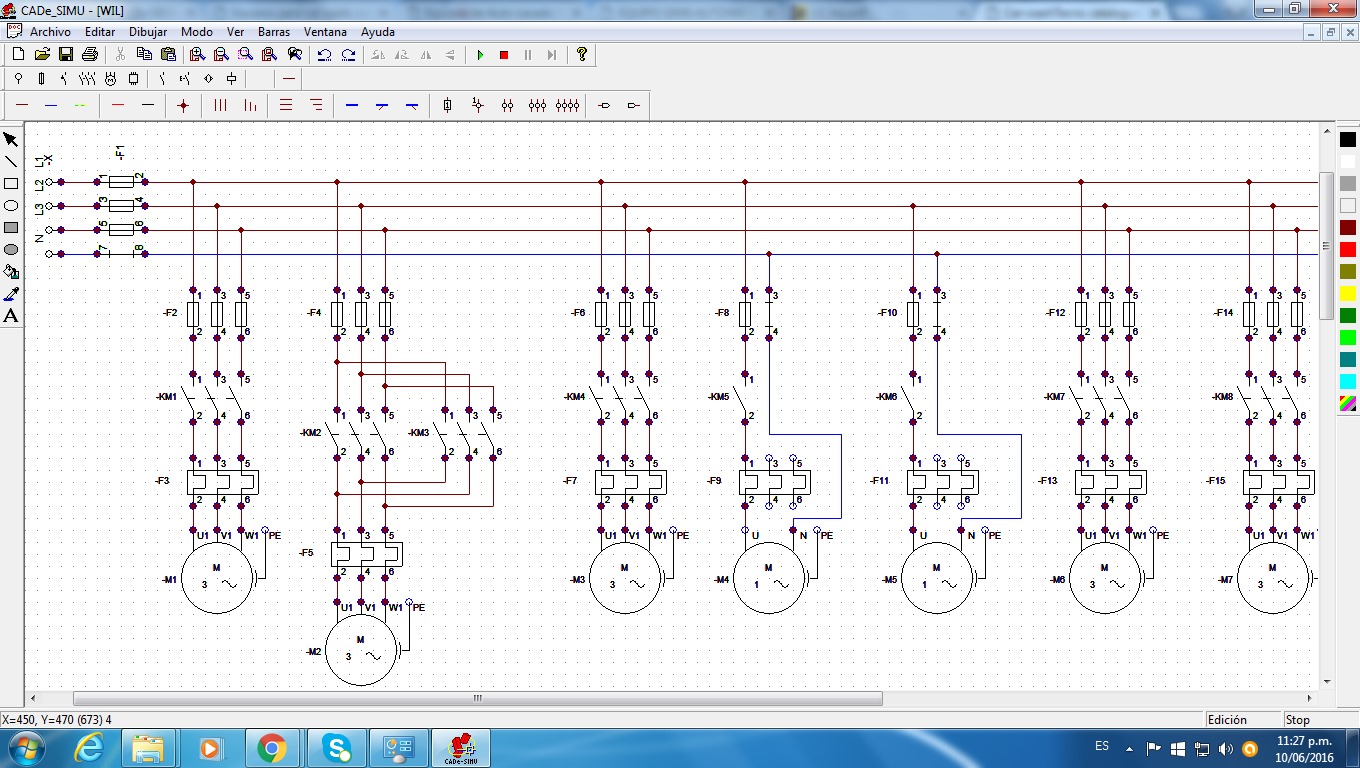 Simulación del proyecto en Cade simu