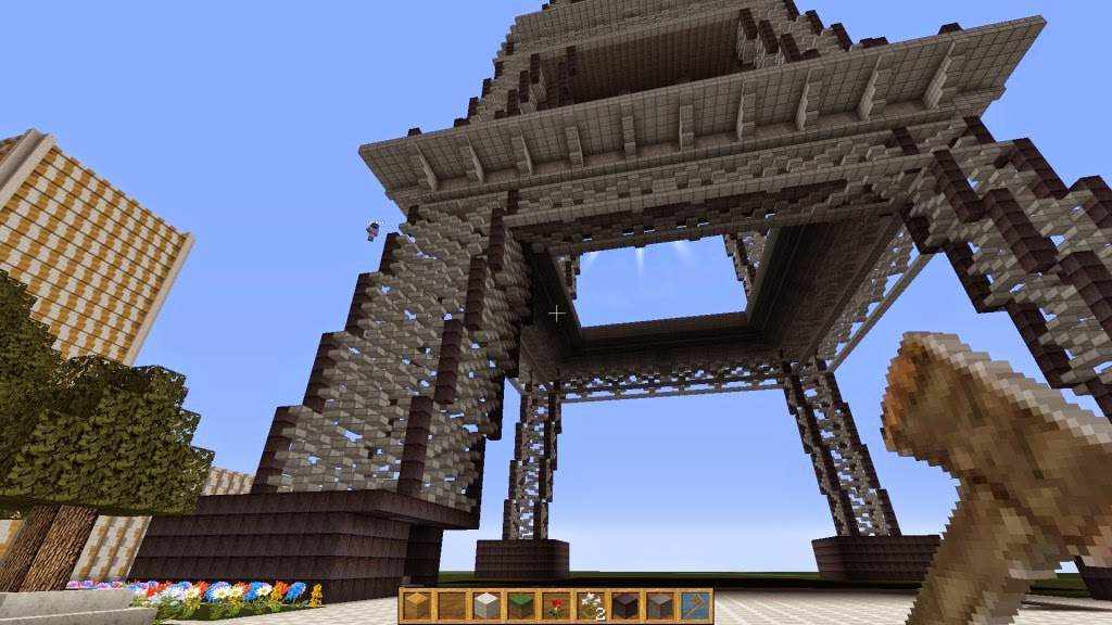 Minecraft Créatif: Rebuild the Eiffel Tower, scale, etc