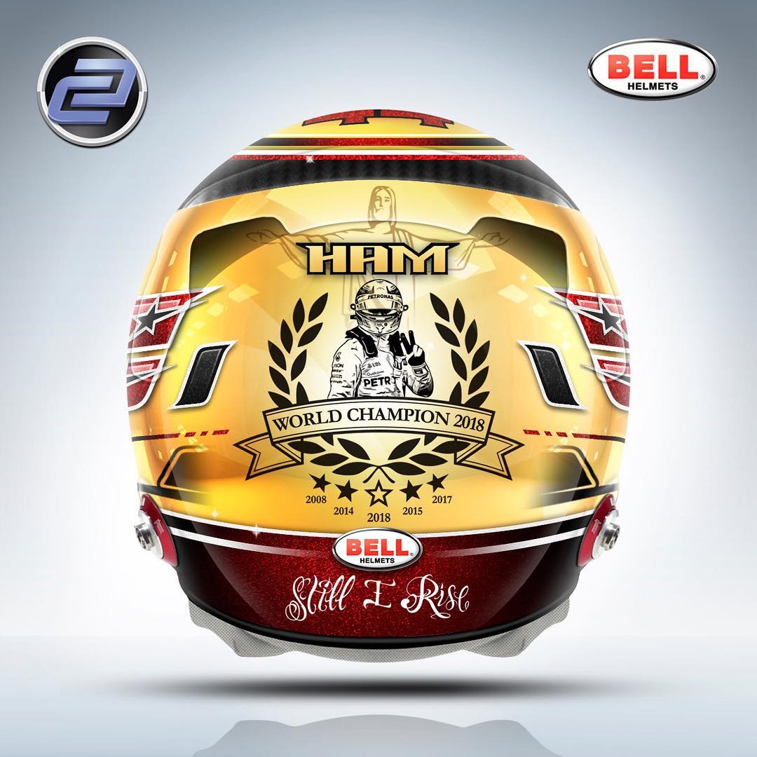 Racing Helmets Garage: Bell HP7 L.Hamilton Abu Dhabi 2018 by Caldato ...