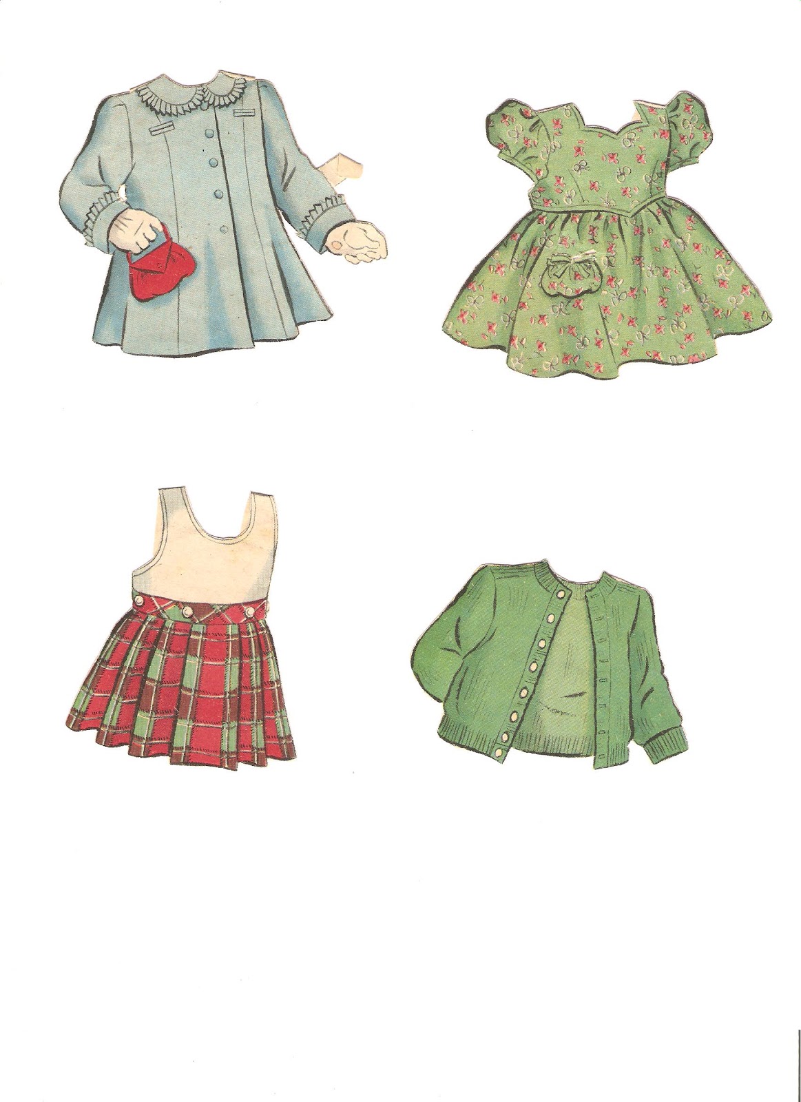 Miss Missy Paper Dolls: 3 of 6 cutout dolls