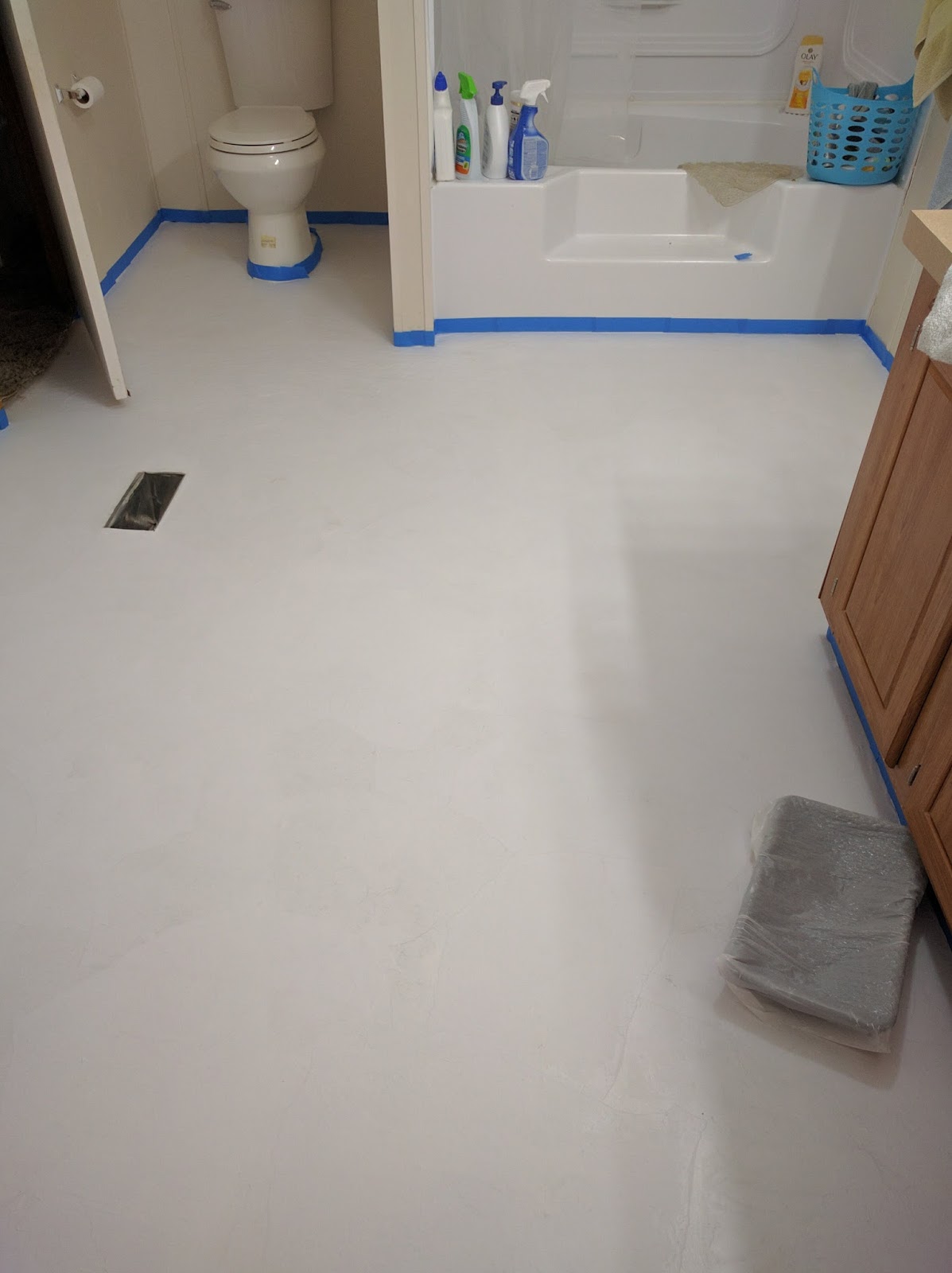 Catching Fireflies: Master Bath Paper Floor