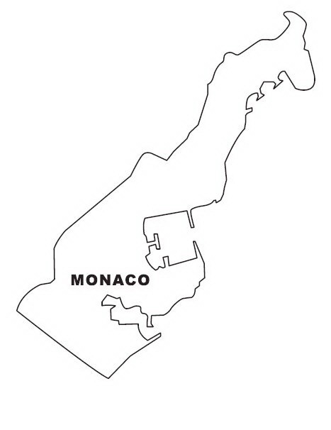 Coloring map of Monaco | COLOR AREA