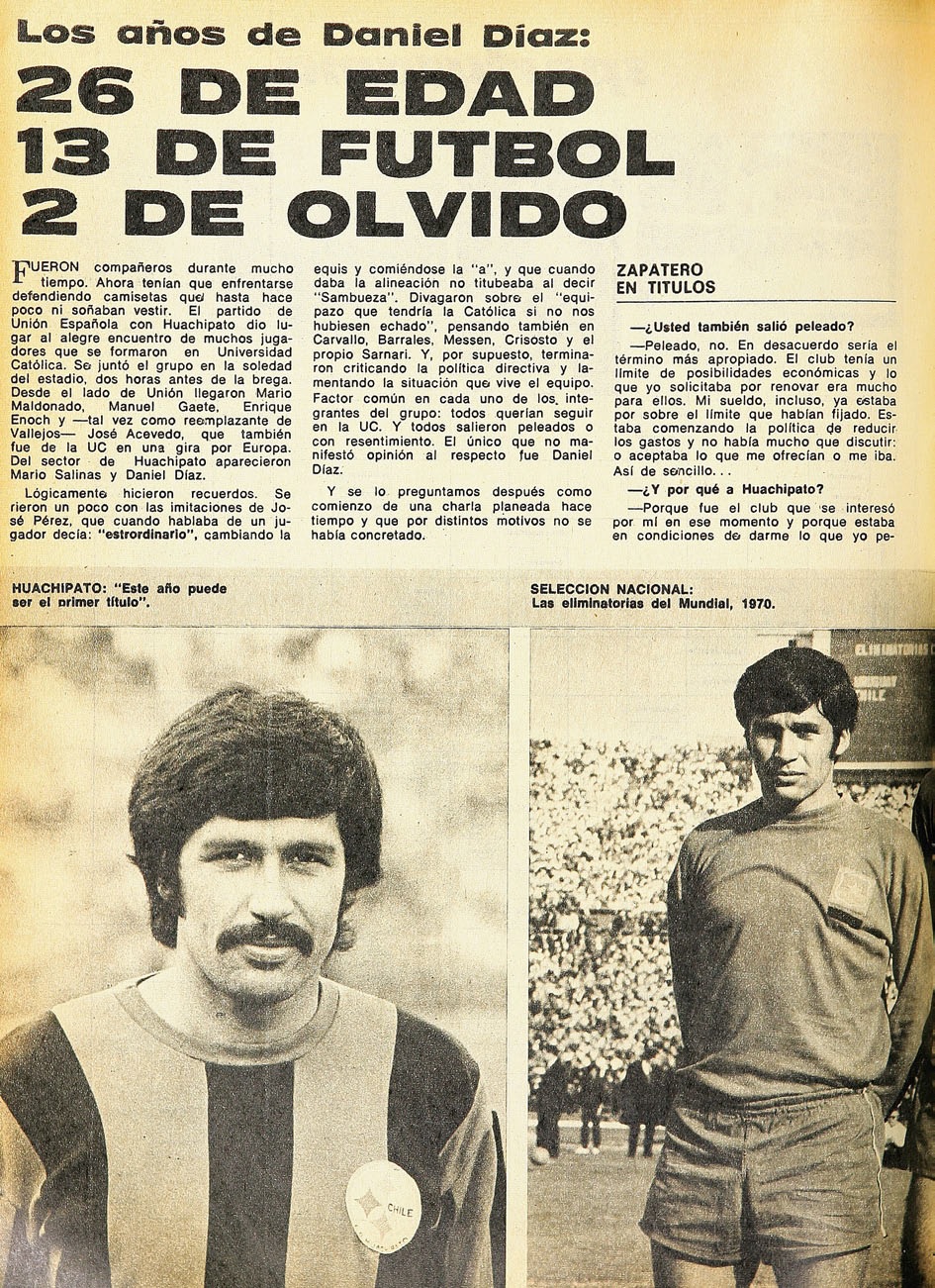 Partidos de la Roja: Daniel Díaz