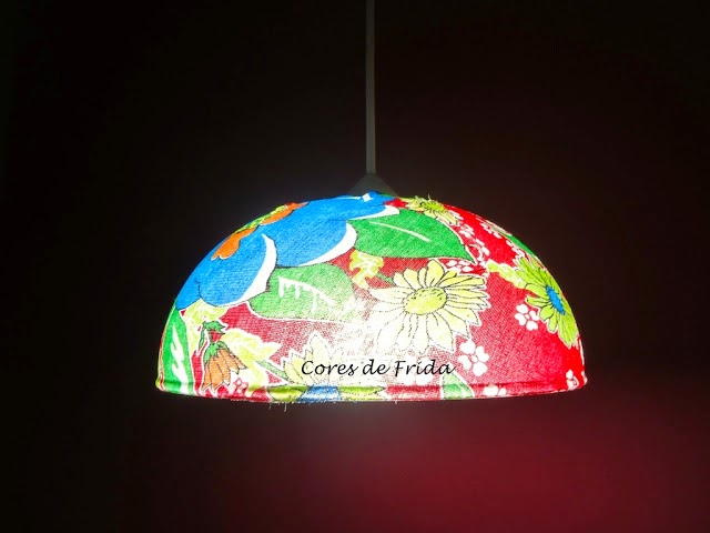 Como fazer um candeeiro usando uma tigela ~ Decoração - LowCost