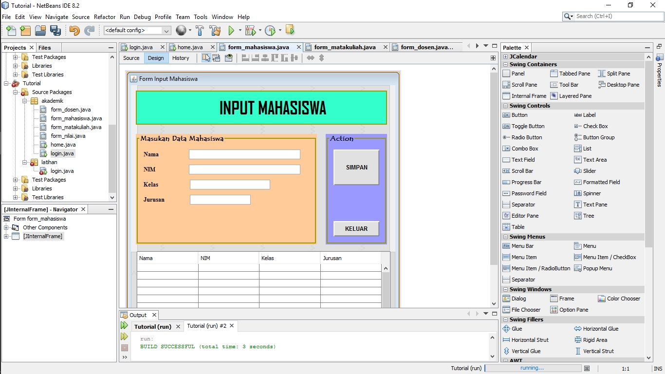 Contoh Program Akademik Tanpa Database di NetBeans - Edho D. Jayanto