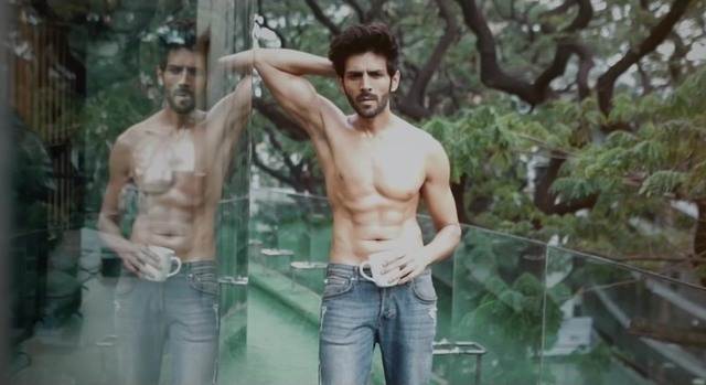 Shirtless Bollywood Men: Kartik Aaryan strips off for a sexy shoot ...