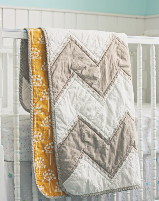 Long Live Handmade: Chevron Baby Quilt