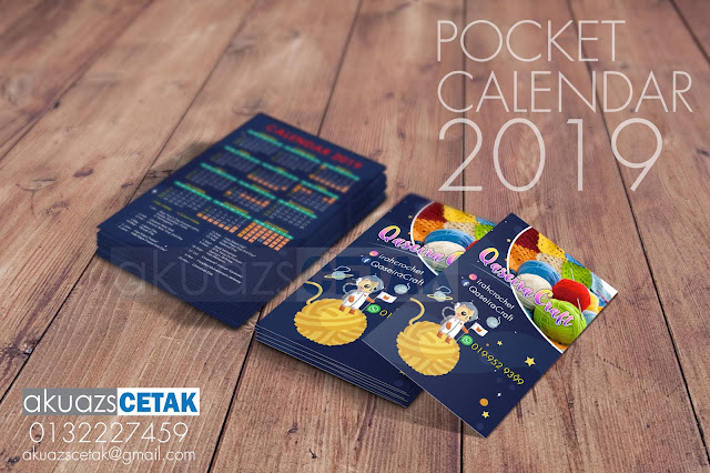 AKUAZS CETAK: POCKET CALENDAR DESIGN