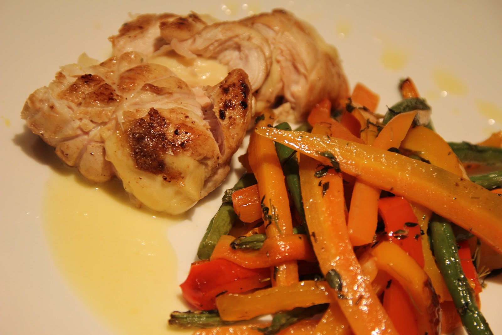 A Way to a Woman's Heart: Stringy cheese chicken