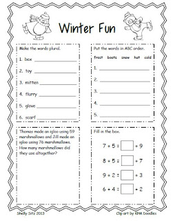 Winter Freebie - Second Grade Teaching Blog