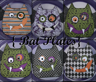 Being creative to keep my sanity: Halloween {Bat Plates}