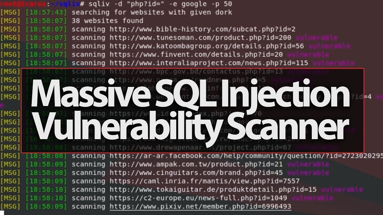 Python Sqliv Massive Sql Injection Scanner Intech Network