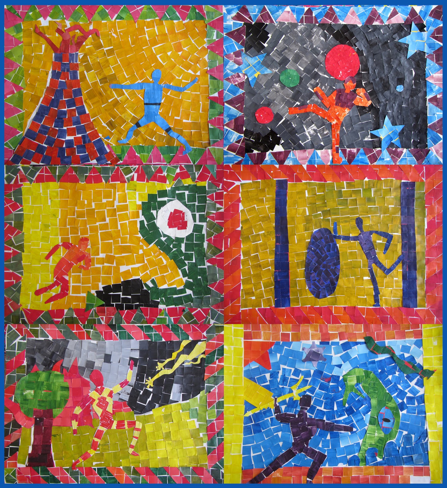 The Visual Arts Studio: 6th Grade Mosaics: The Hero's Journey