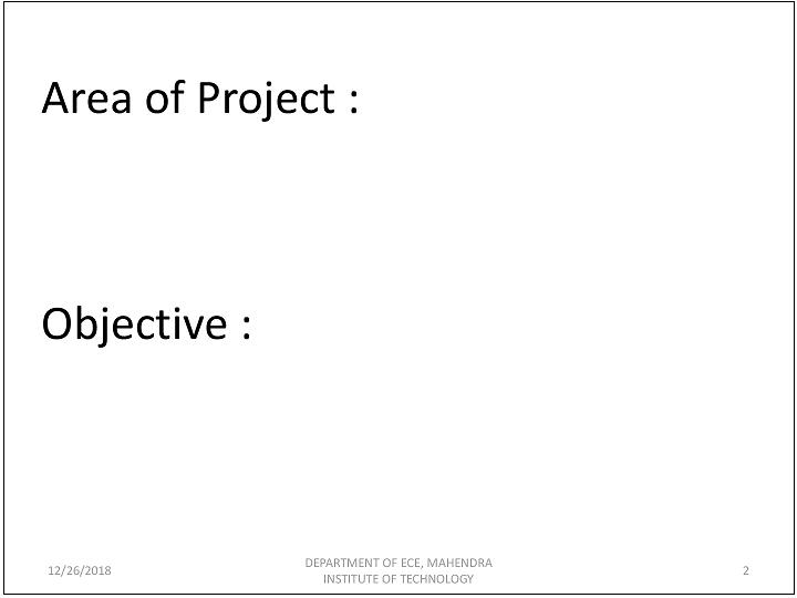 MIT ECE 2015-19 BATCH PROJECTS: 2018