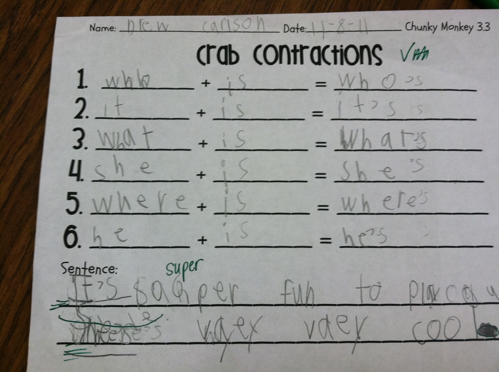 First Grade Fabulous Fish: At the Aquarium - Contractions, Possessive ...