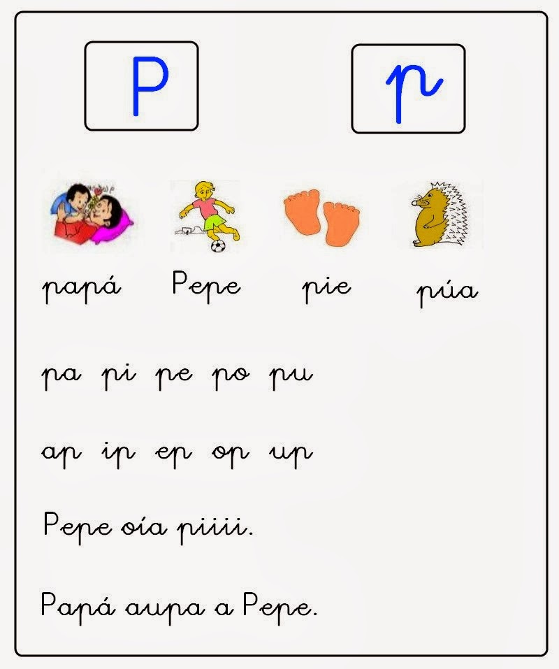 La magia de mirar: LECTOESCRITURA. LETRA P