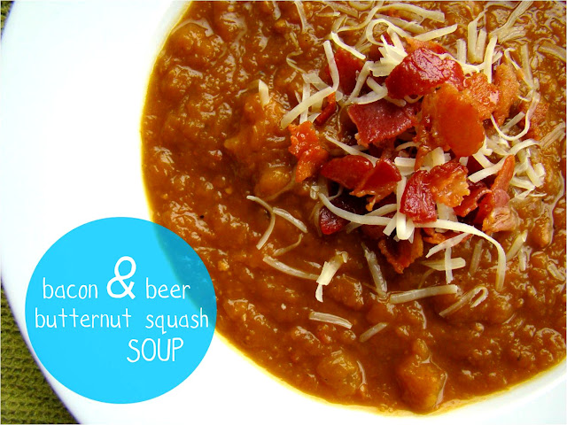 Bacon & beer butternut squash soup
