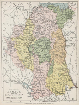 Armagh County Map Area - Map of Ireland City Regional Political