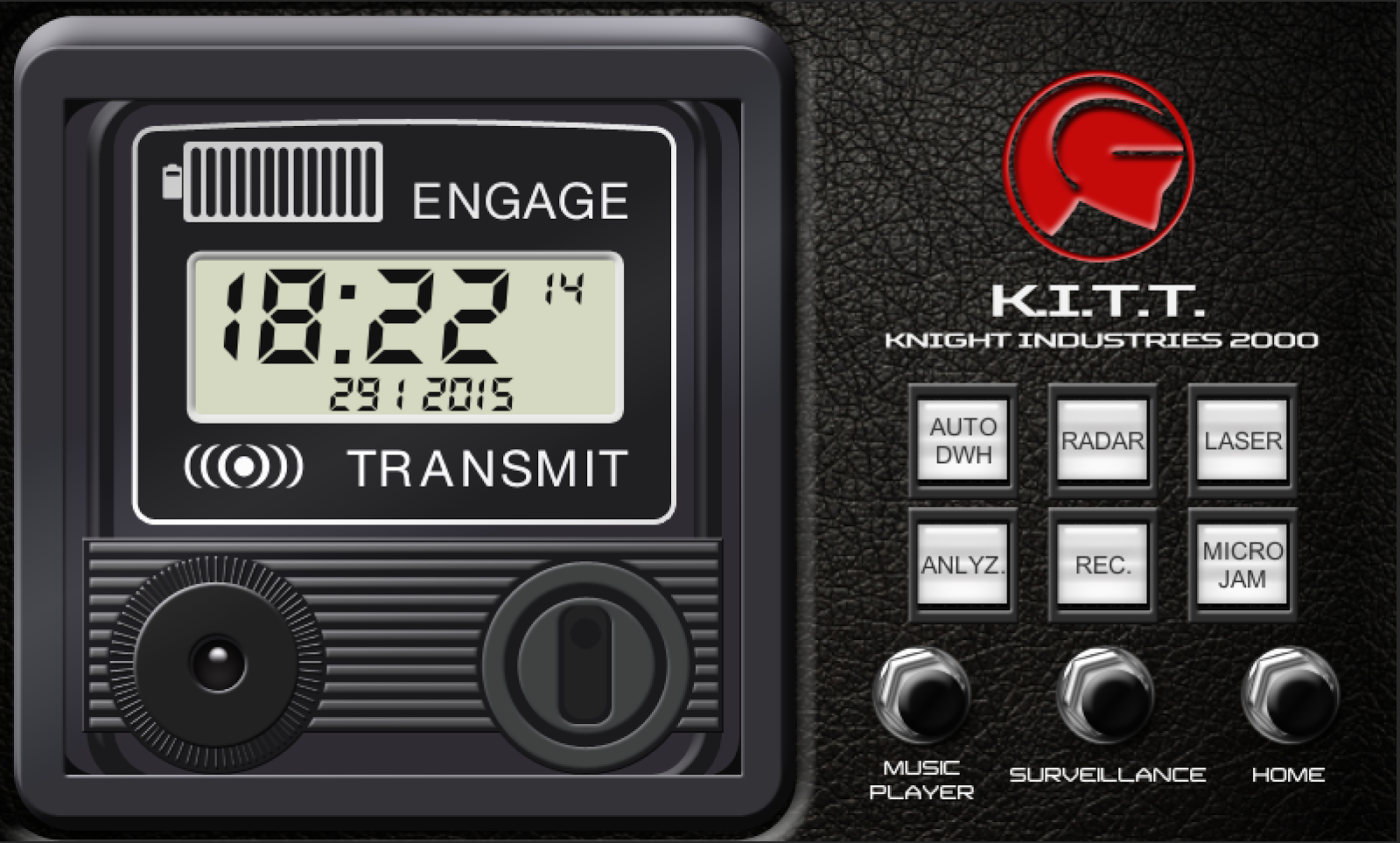 My Knight Rider 2000 project: Knight Rider Clock Screen WIP