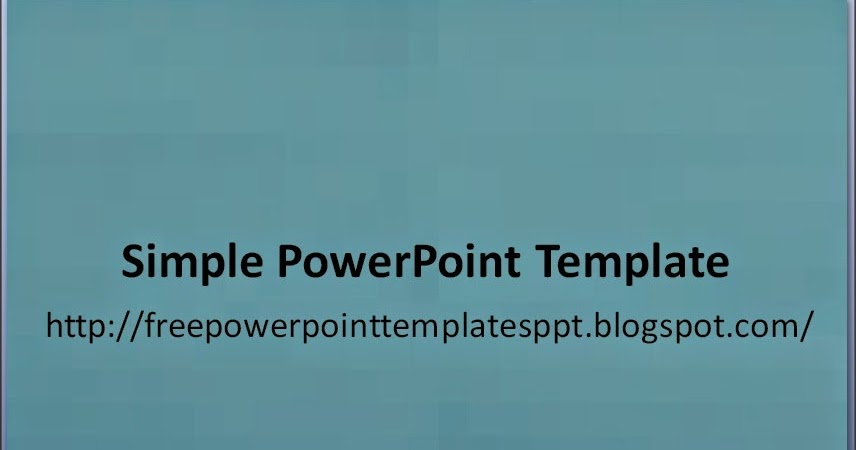Free Simple Design PowerPoint Template - Presentation Background ~ Free ...