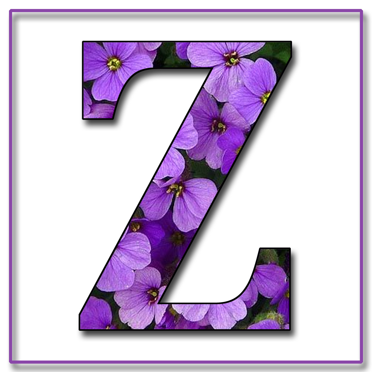 GRANNY ENCHANTED'S BLOG: "Purple Flowers" Free Scrapbook Alphabet ...