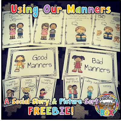 Teaching Outside of the Box...: Using Our Manners - a FREE Social Story ...