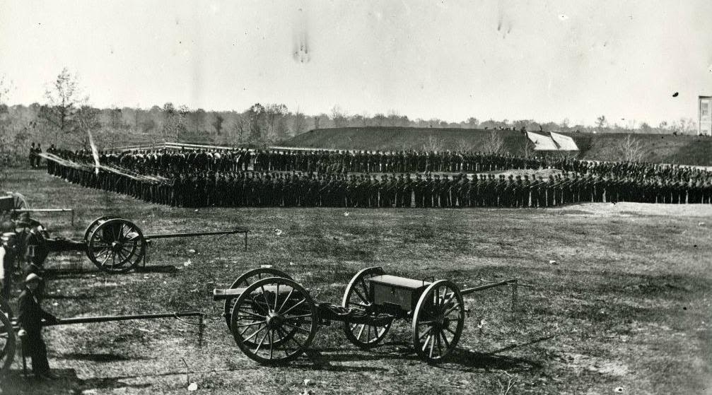 The Chubachus Library of Photographic History: Union Soldiers Drilling ...
