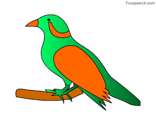 FourPencil: How to draw a Myna for kids - step by step