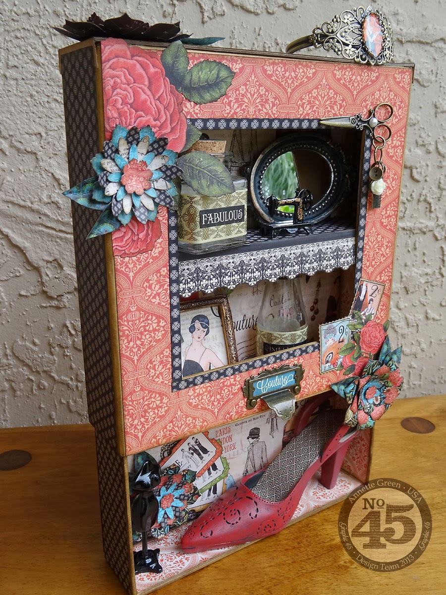 Graphic 45 Altered Matchbox with Couture