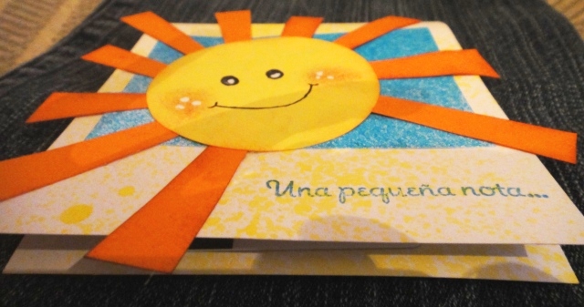 Silvia Scrap: Tarjeta con Sol