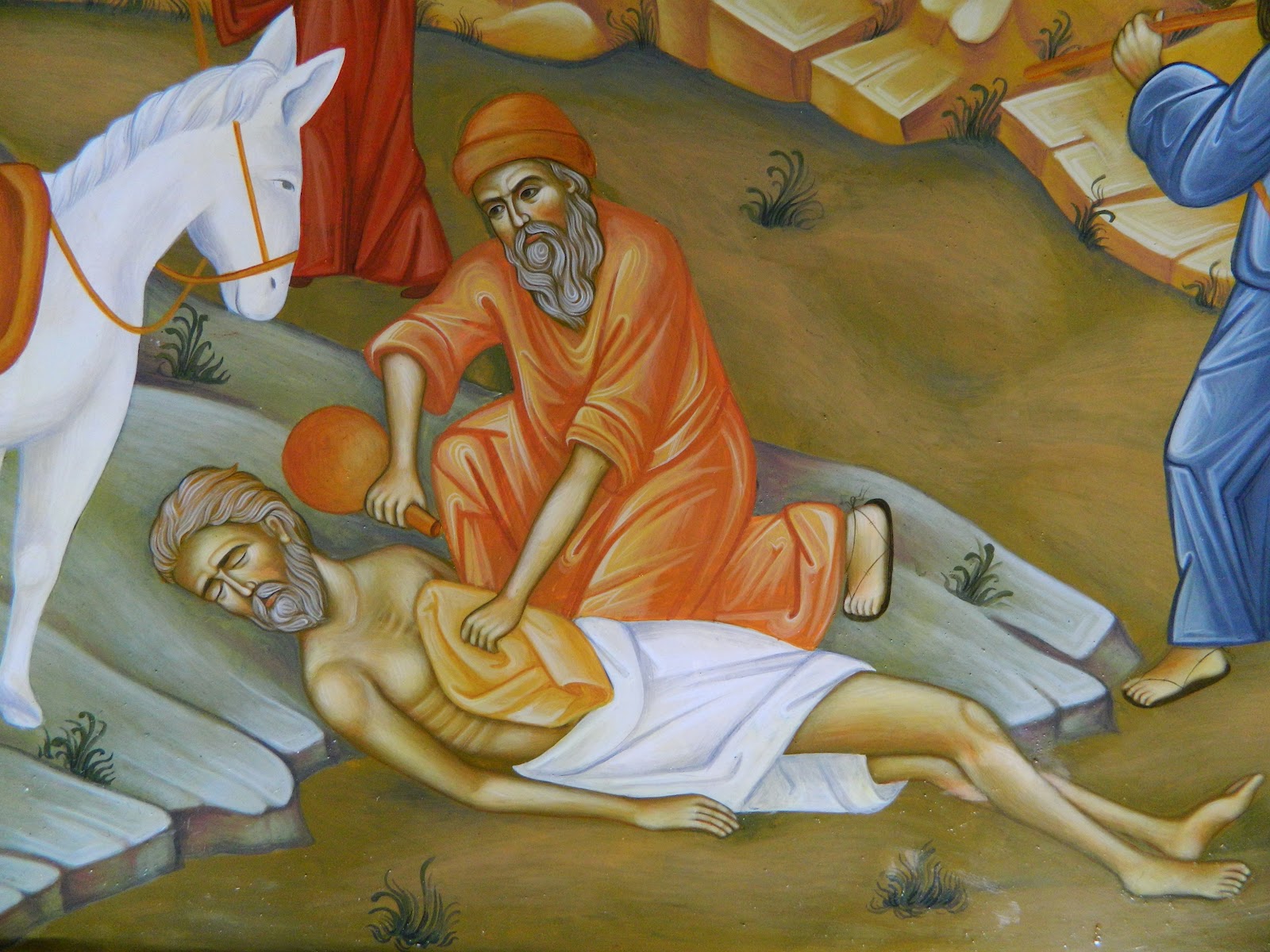 Icoane bizantine: Pilda Samarineanului milostiv