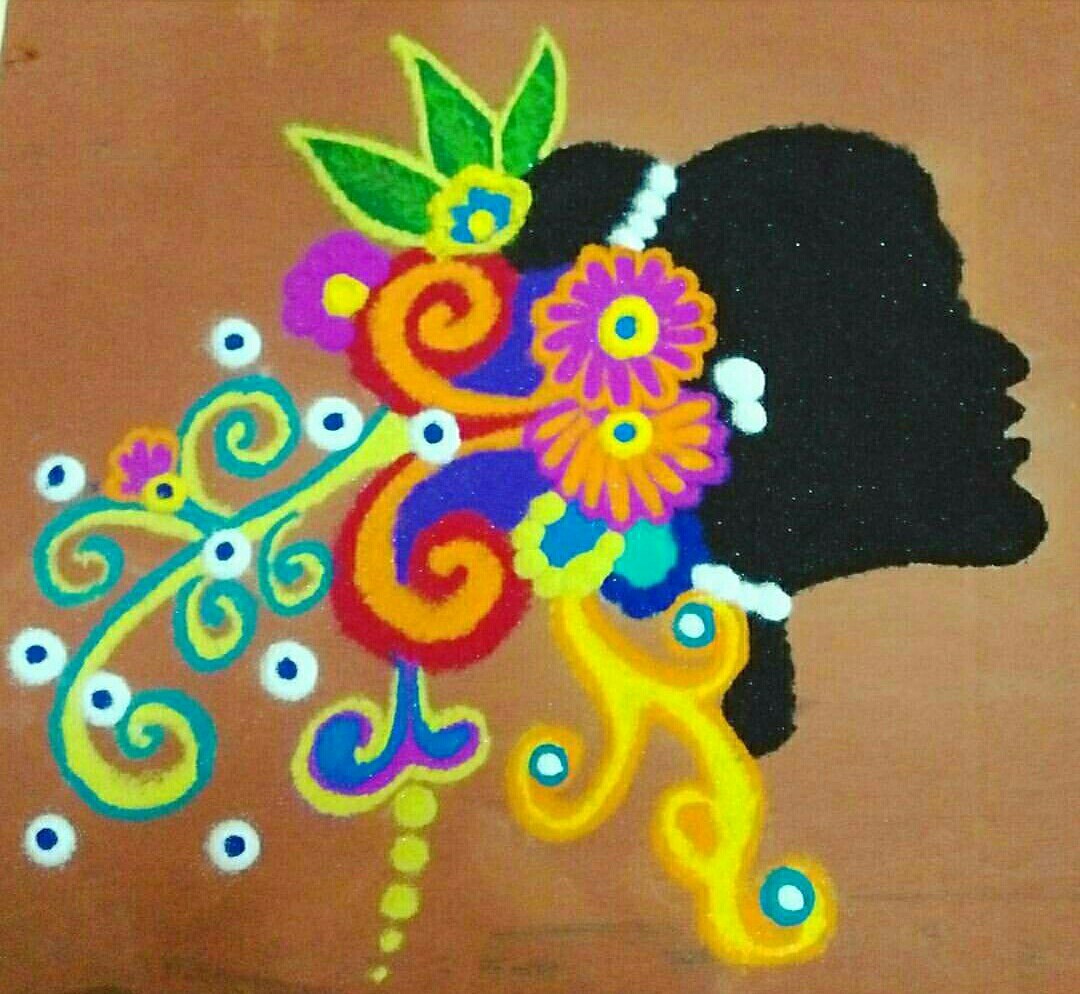 Rangolistan: Beautiful Woman's Day Special Rangoli | Innovative rangoli ...