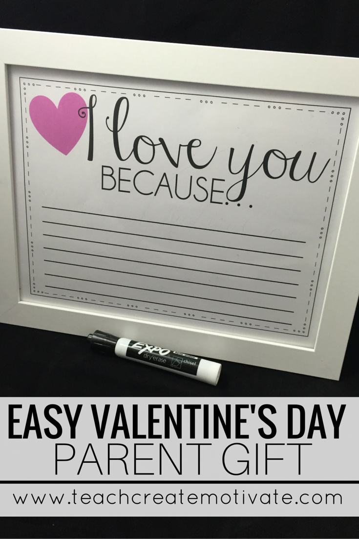 Quick & Easy Parent Valentine's Day Gift! - Teach Create Motivate